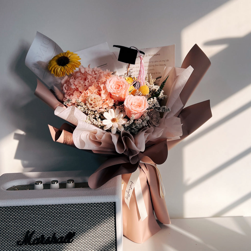 Everlasting Love Deluxe - Coral Peach | Graduation Preserved Flower ...