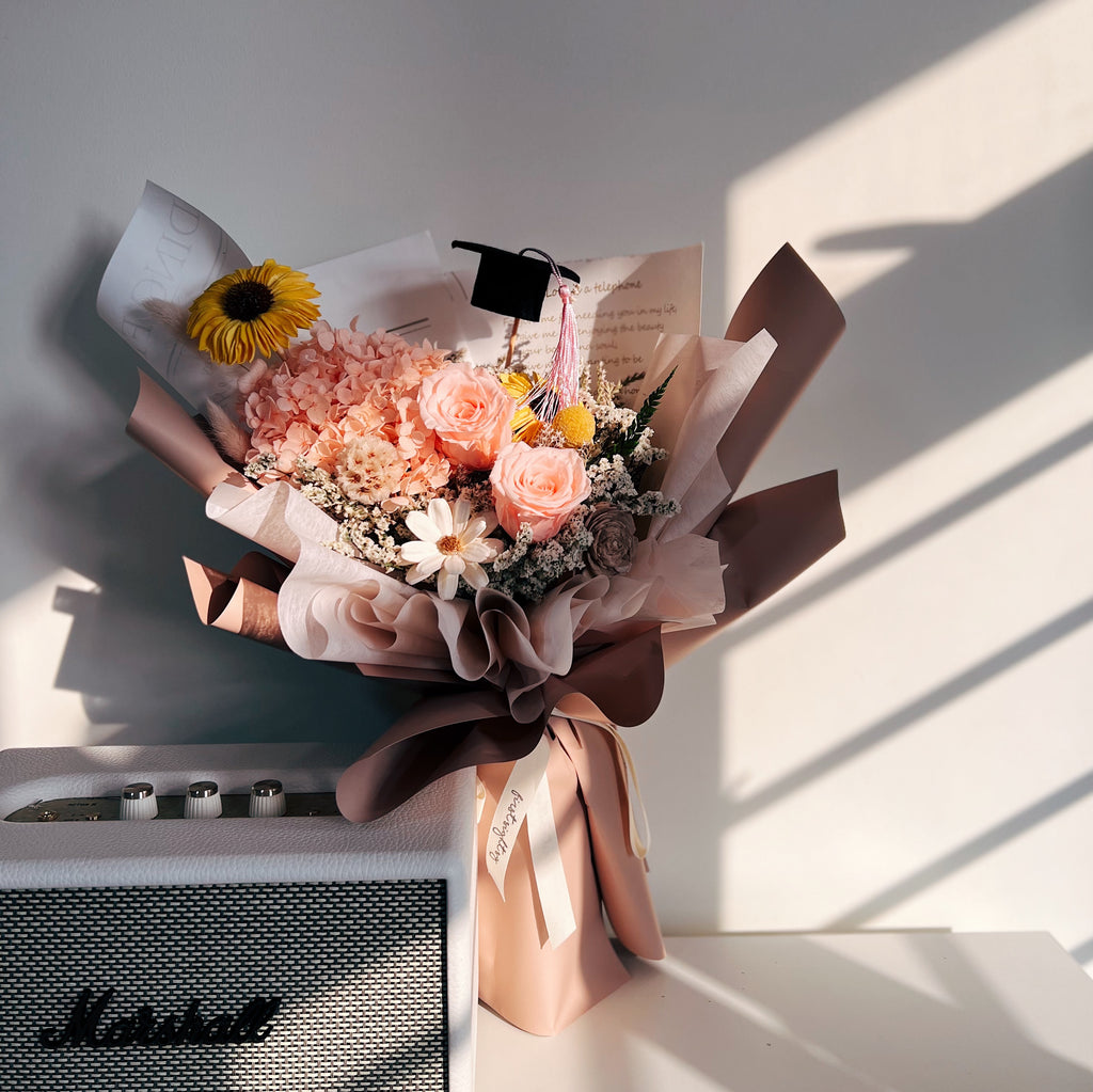 Everlasting Love Deluxe - Coral Peach | Graduation Preserved Flower ...