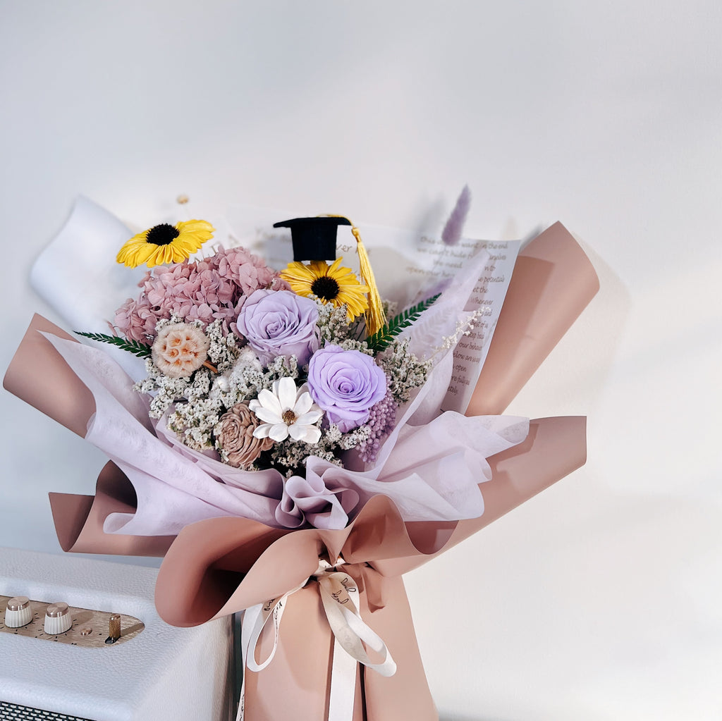 Everlasting Love Deluxe - Coral Peach | Graduation Preserved Flower ...