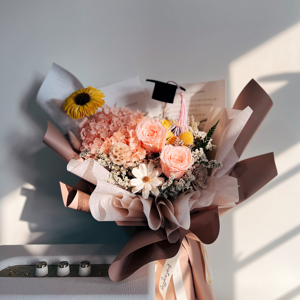 Everlasting Love Deluxe - Coral Peach | Graduation Preserved Flower ...