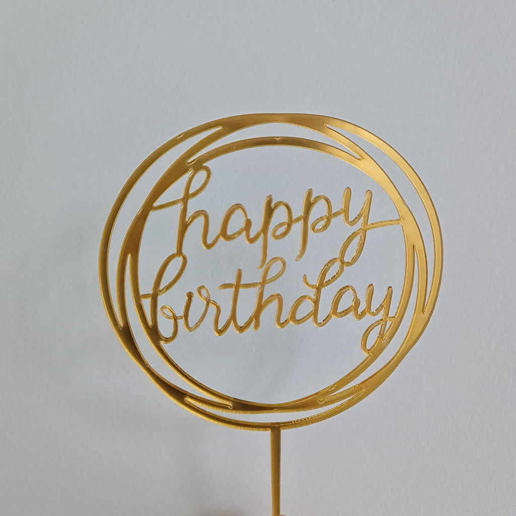 Happy Birthday Topper | First Sight SG | Best Dried Flowers Topper ...