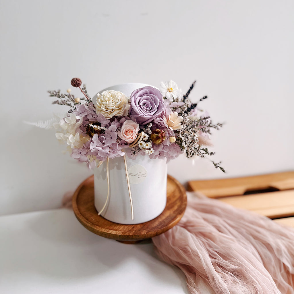 Everlasting Grande Premium Bloom Box Lavender | First Sight SG – First ...